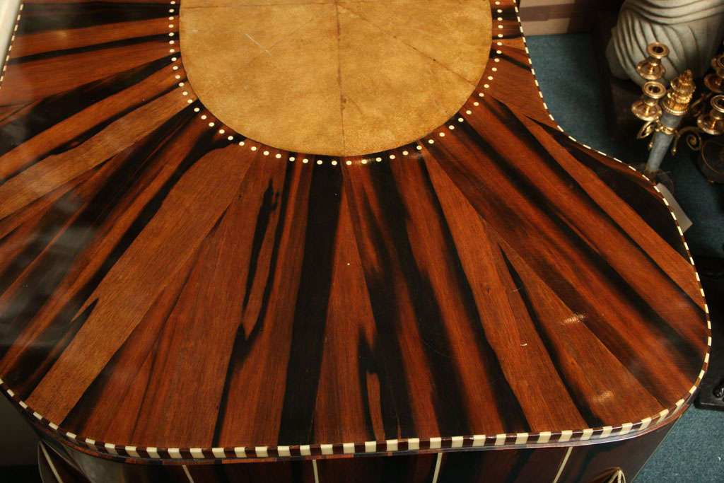 Magnificent Art Deco Ivory Inlaid and Parchment Writing Desk at 1stDibs ...