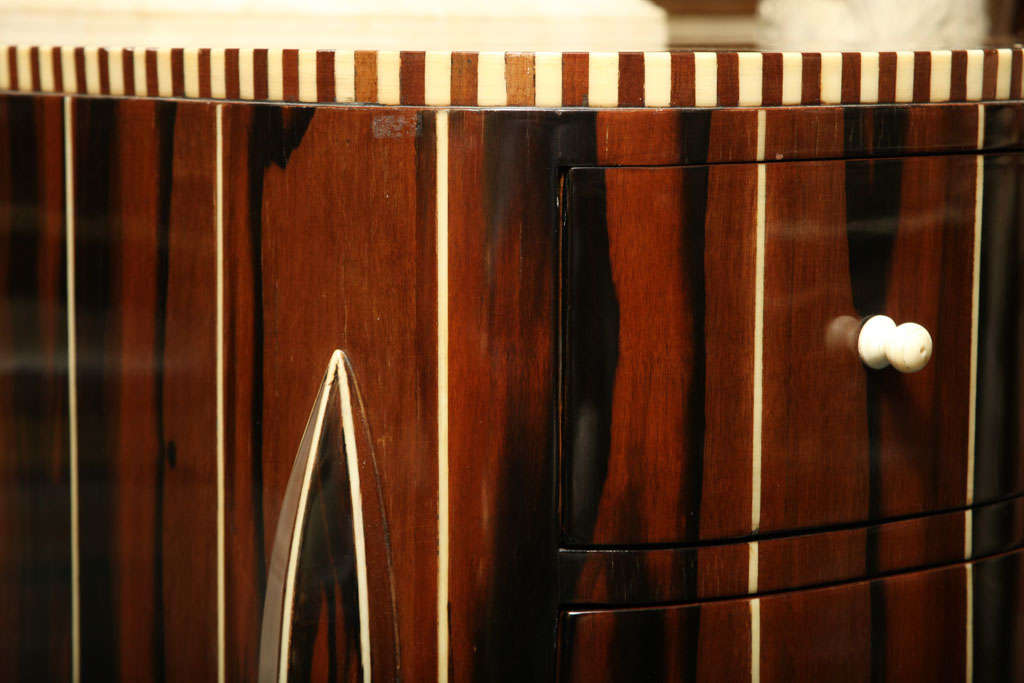 Magnificent Art Deco Ivory Inlaid and Parchment Writing Desk at 1stDibs ...