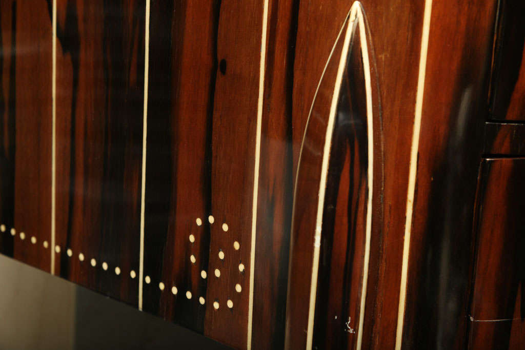 Magnificent Art Deco Ivory Inlaid and Parchment Writing Desk at 1stDibs ...