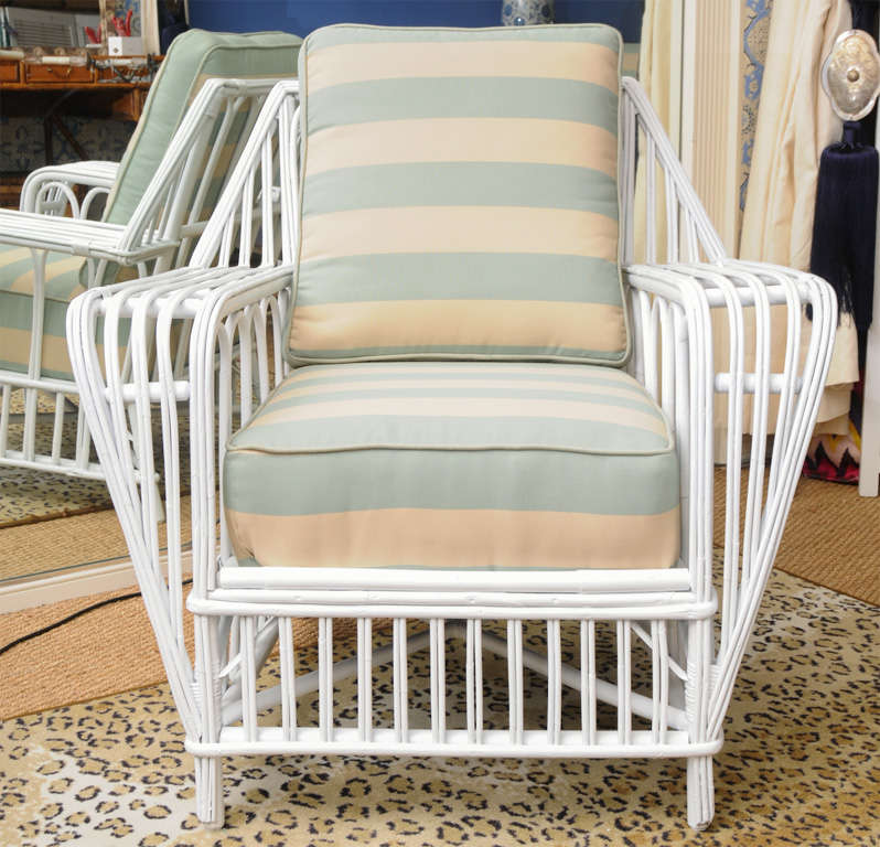 Vintage Ficks Reed Three Pieces Rattan Set at 1stDibs