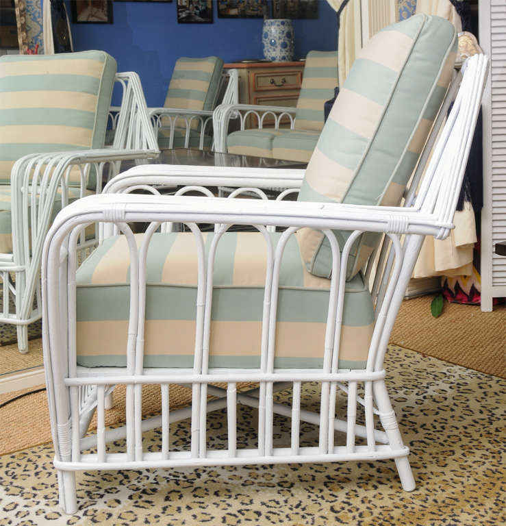 Vintage Ficks Reed Three Pieces Rattan Set at 1stDibs