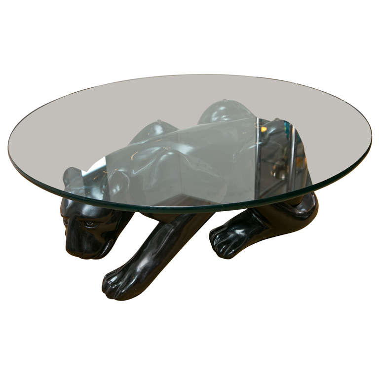 Black Panther Cocktail Table at 1stDibs | panther table, black panther ...