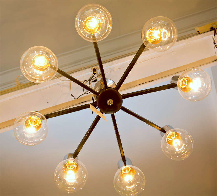 Chrome Multi Arm Chandelier at 1stDibs