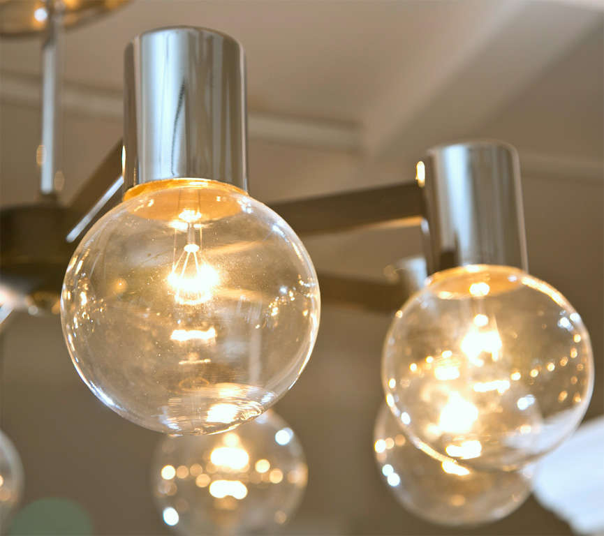 Chrome Multi Arm Chandelier at 1stDibs