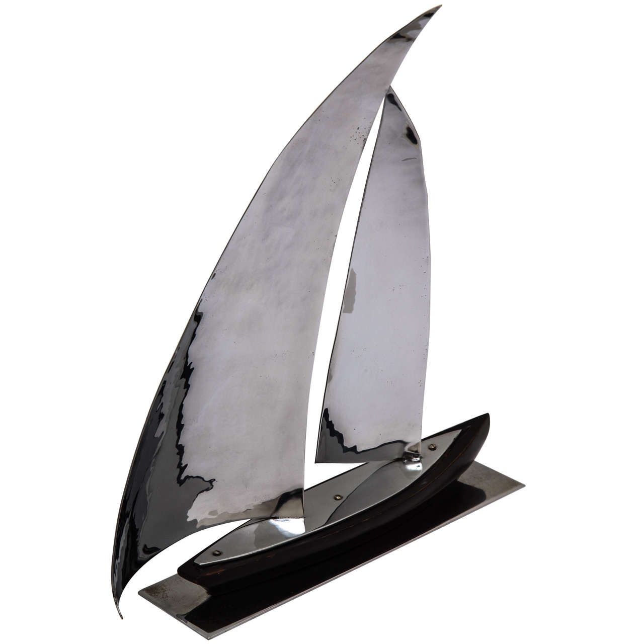 Hagenauer Chrome Sailboat Sculpture at 1stDibs | sailboat statue ...