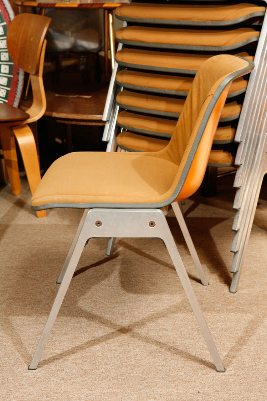 Set of 8 Vintage German Stacking Chairs at 1stDibs