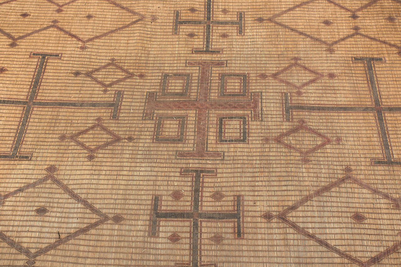 Vintage Moroccan Leather Tuareg Rug, North Africa. at 1stDibs