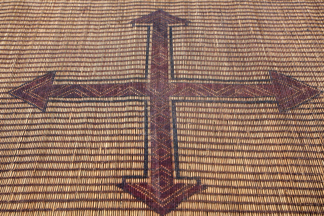 Vintage Moroccan Tribal Tuareg Leather Rug, North Africa. at 1stDibs ...