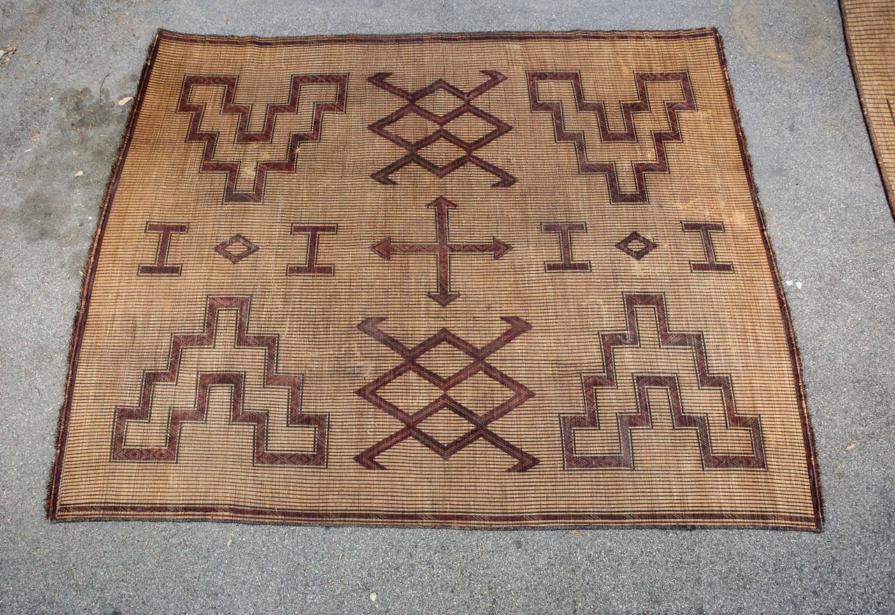 Vintage Moroccan Tribal Tuareg Leather Rug, North Africa. at 1stDibs ...