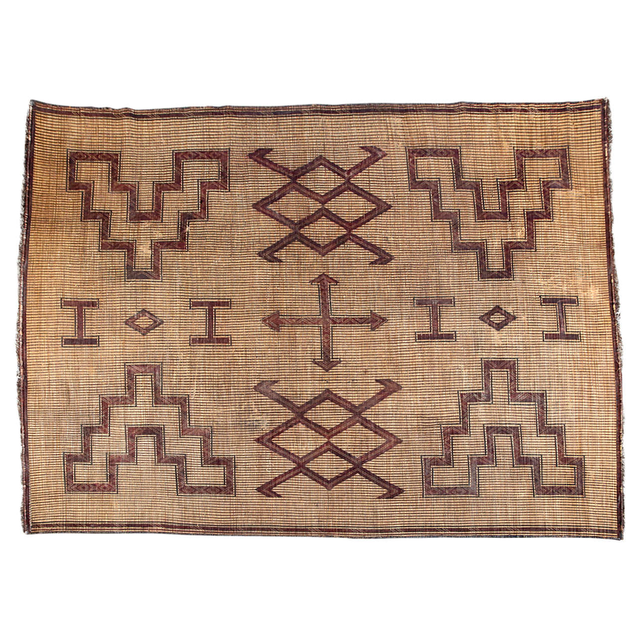 Vintage Moroccan Tribal Tuareg Leather Rug, North Africa. at 1stDibs ...