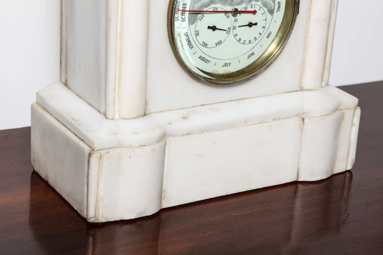 19th Century French Marble Calendar and Moon Phase Clock For Sale at ...