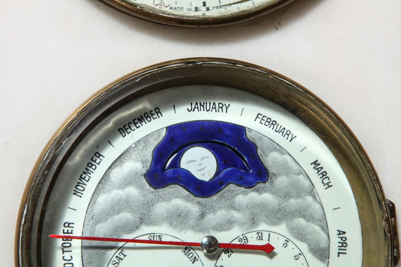 19th Century French Marble Calendar and Moon Phase Clock For Sale at ...