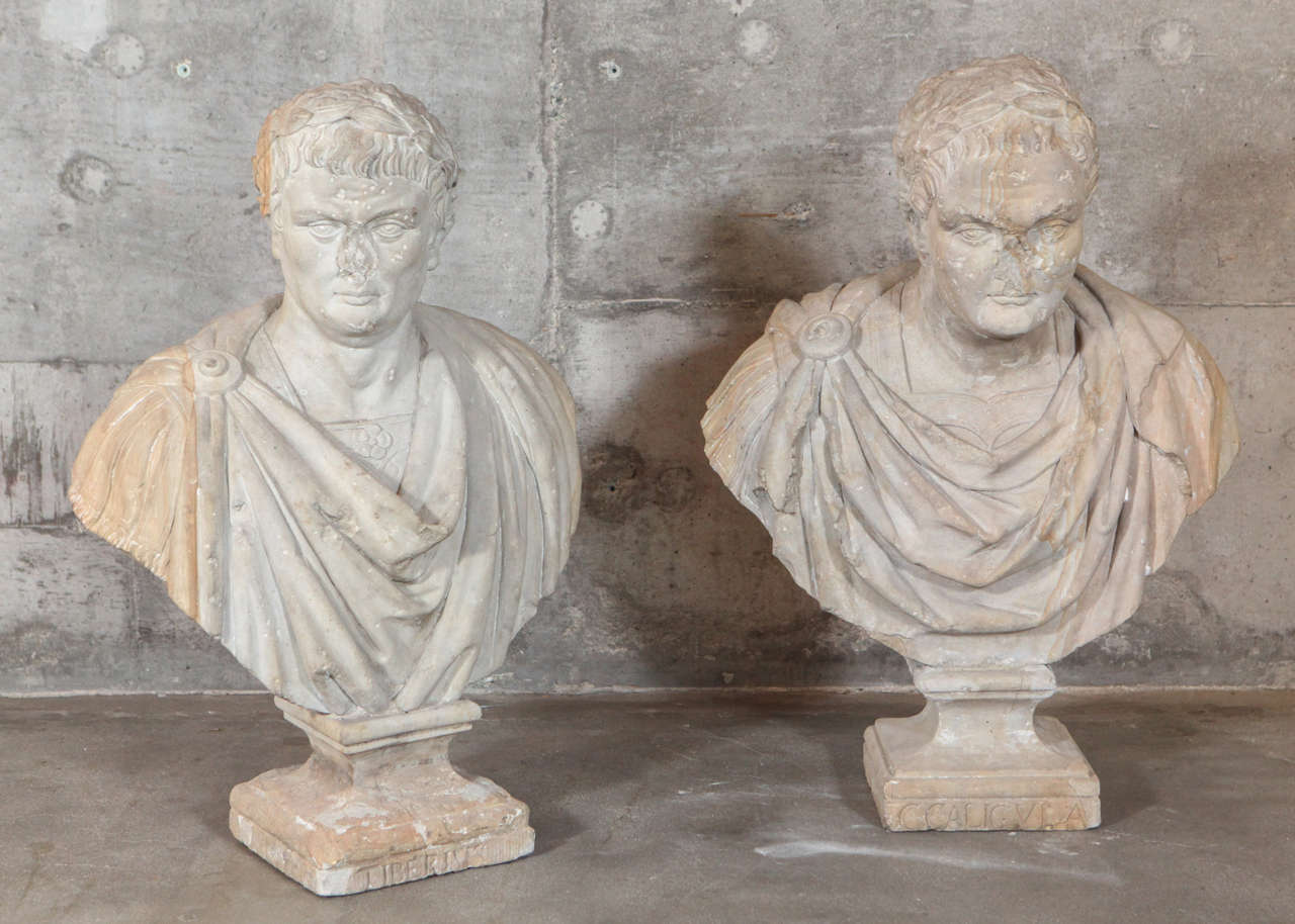 Busts of Caligula and Tiberius For Sale at 1stDibs | caligula bust ...