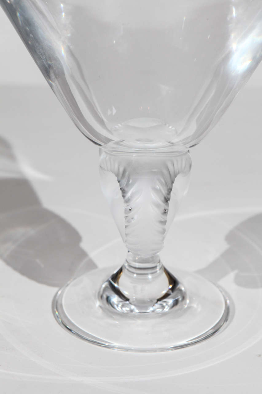 Large Ram Centerpiece Bowl or Vase by Lalique France at 1stDibs