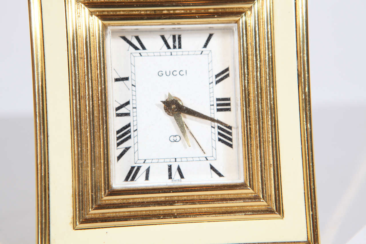 Mid-Century Swiss Gucci Clock at 1stDibs | gucci wall clock, gucci desk ...