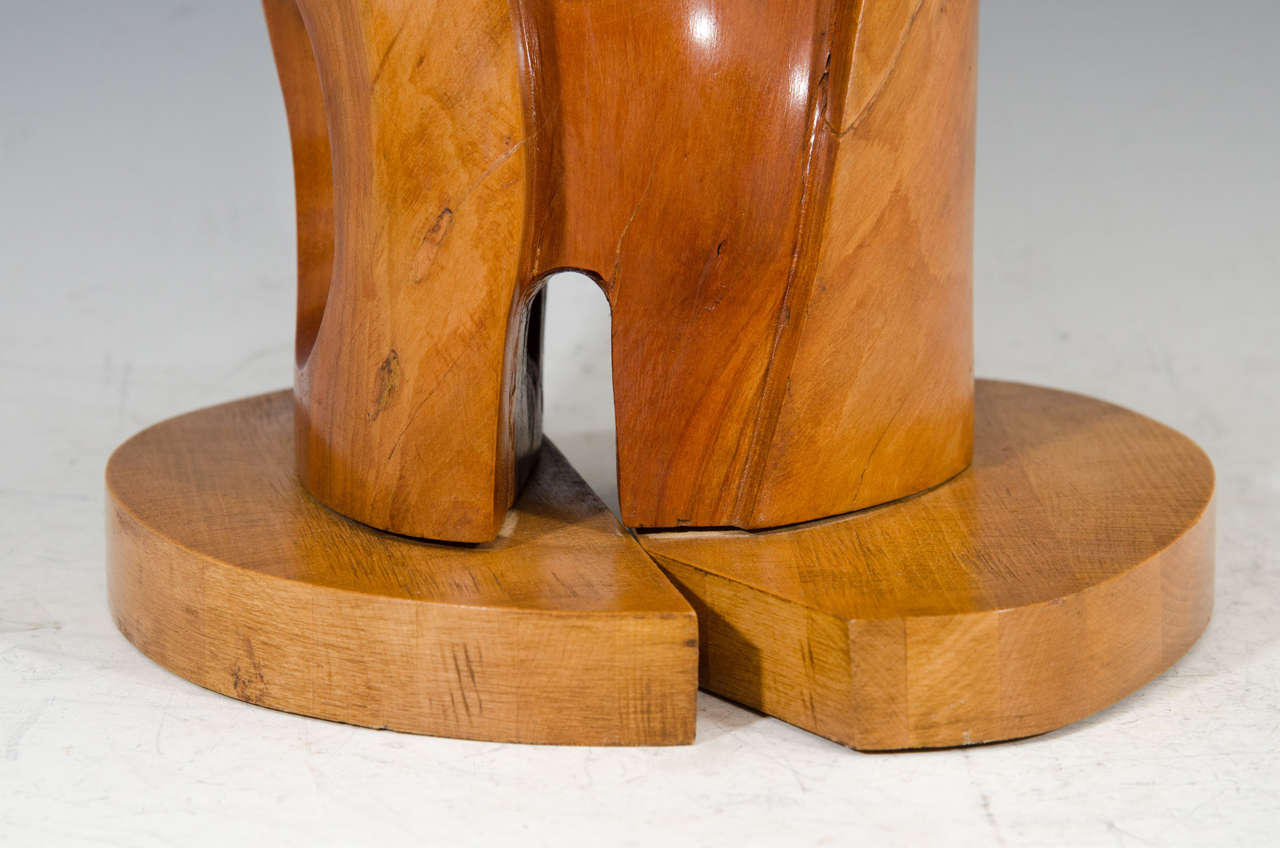 Midcentury Carved Wood Abstract Sculpture by Edmund Spiro at 1stDibs ...