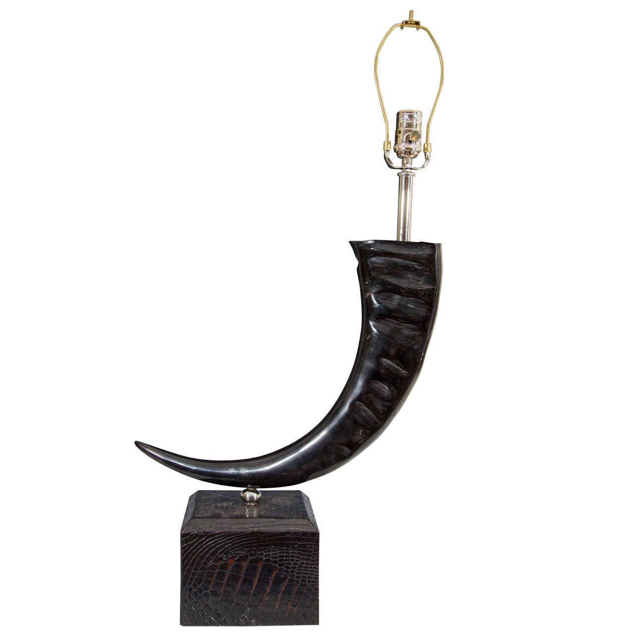Contemporary Buffalo Horn Table Lamp at 1stDibs