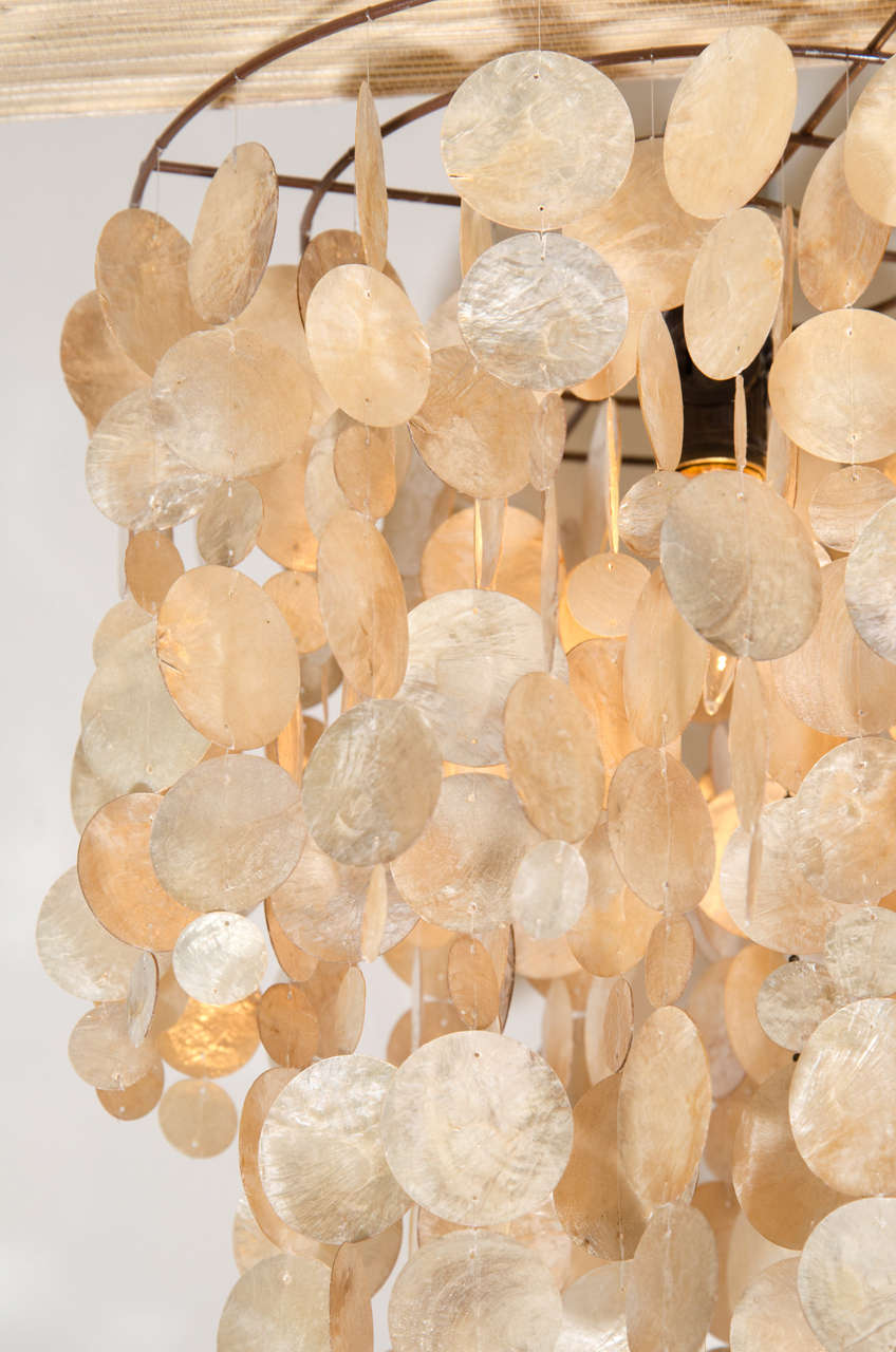 20th Century Capiz Shell Chandelier at 1stDibs