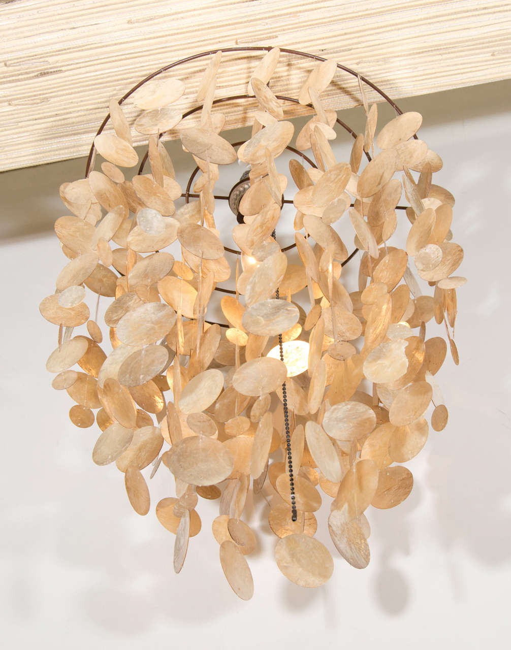 20th Century Capiz Shell Chandelier at 1stDibs