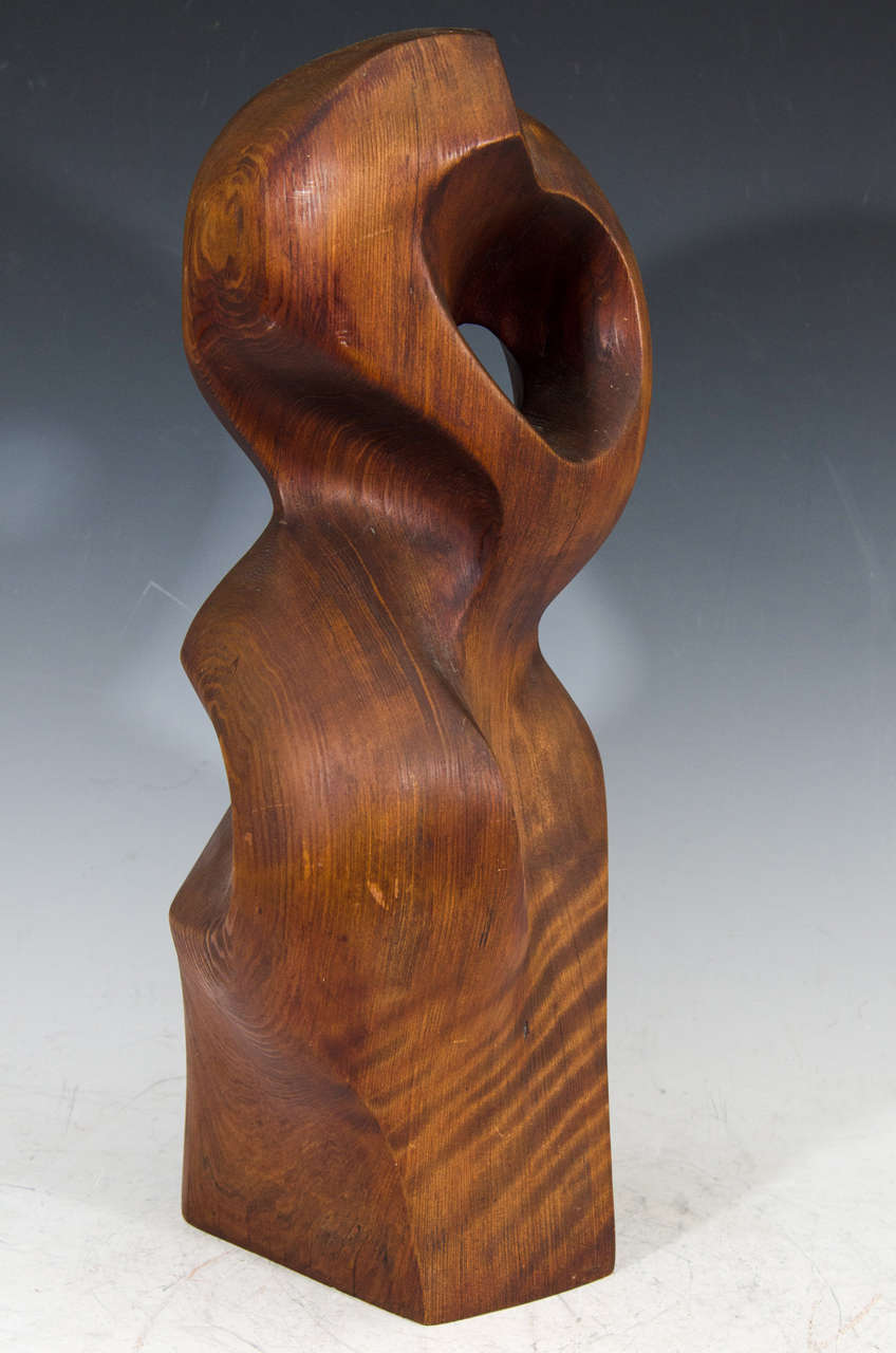 Carved Wood Sculpture of a Female Figure by Artist Jean Sampson at ...