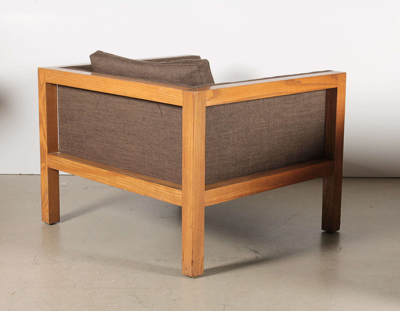 Oak Frame Cube Chairs at 1stDibs