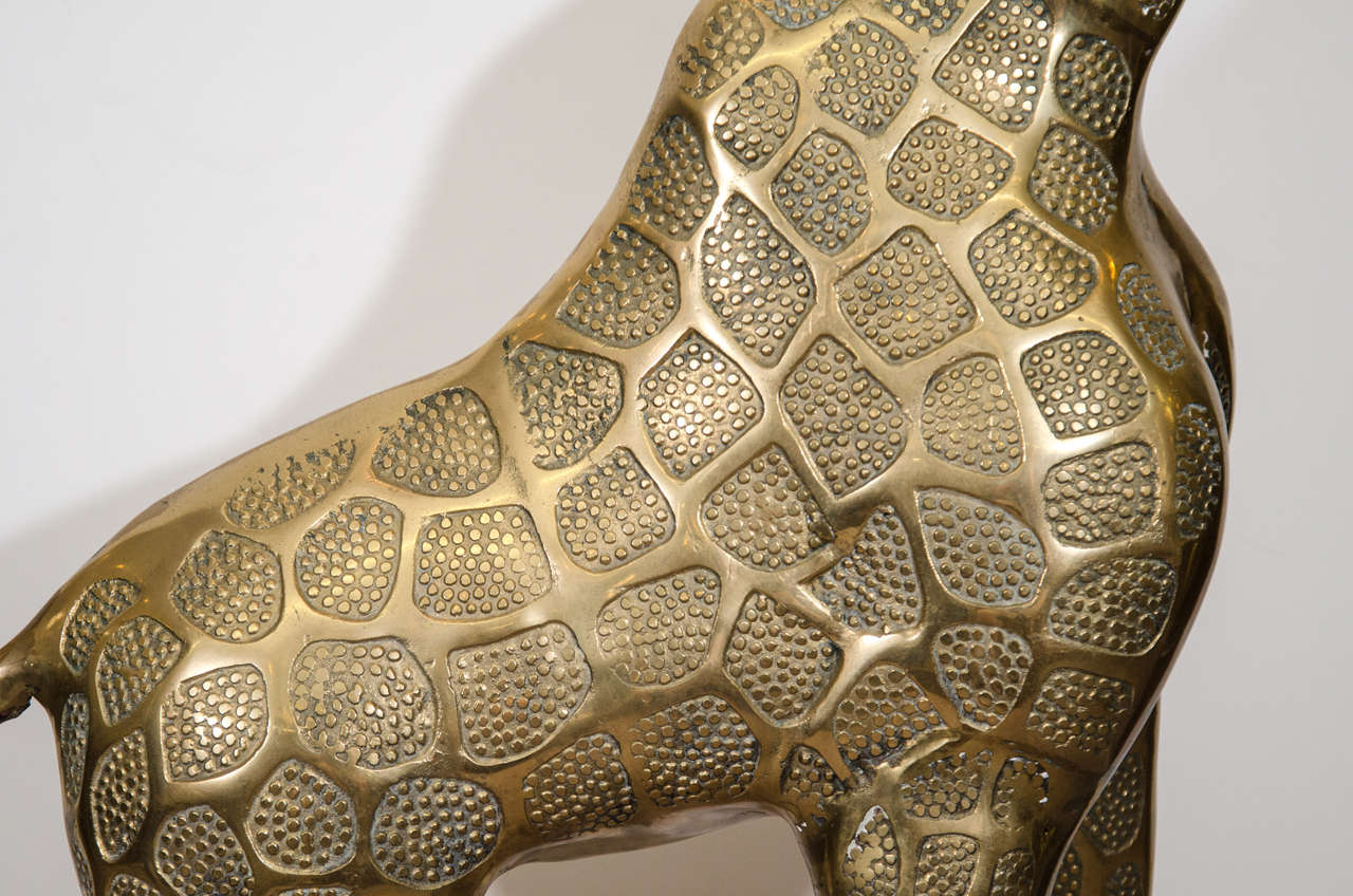 Pair of Tall Vintage Brass Giraffe Sculptures at 1stDibs | brass ...