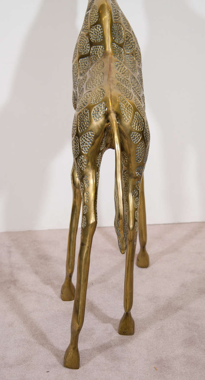 Pair of Tall Vintage Brass Giraffe Sculptures at 1stDibs | brass ...