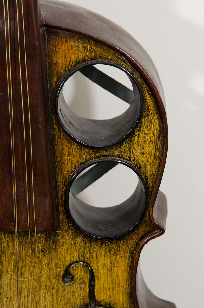 Vintage Sculptural Cello Form Wine Rack at 1stDibs | cello wine rack