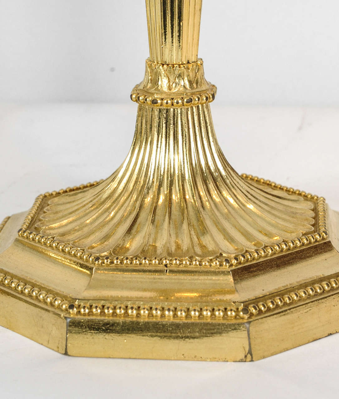 A pair of English Regency gilt bronze candlesticks, circa 1800 For Sale ...