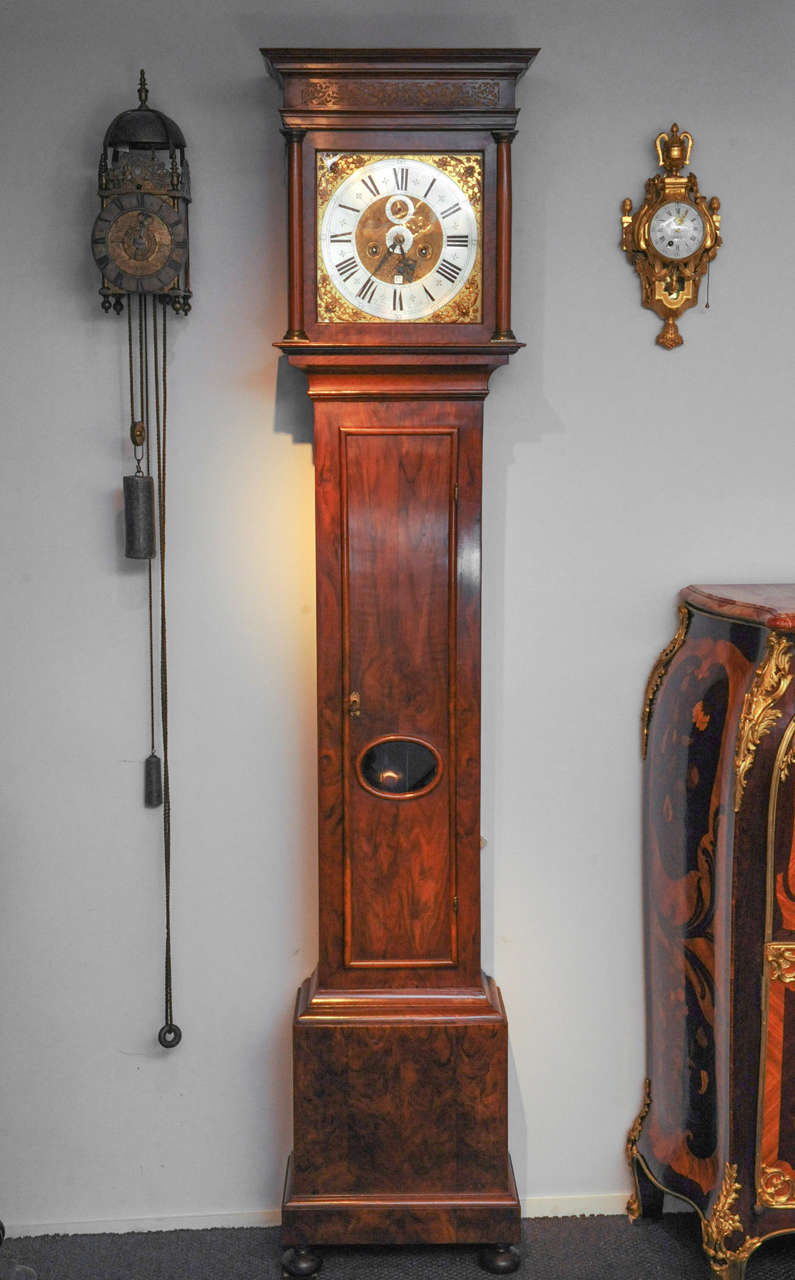 A lovely small Dutch grandfather clock, circa 1700 at 1stDibs