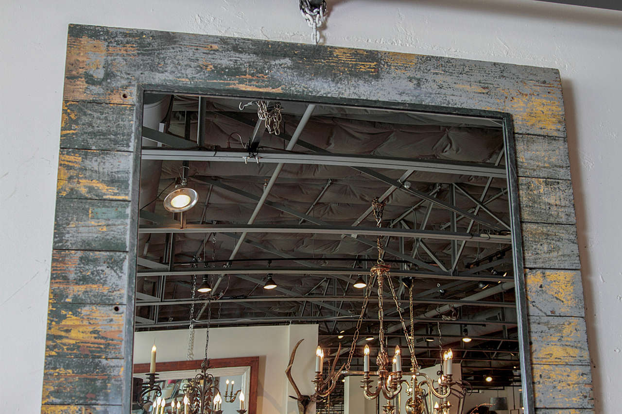 Antique Rustic French Large Mirror Frame at 1stDibs