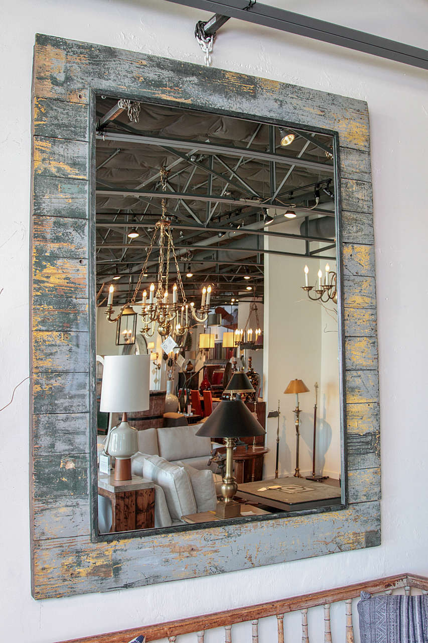 Antique Rustic French Large Mirror Frame at 1stDibs