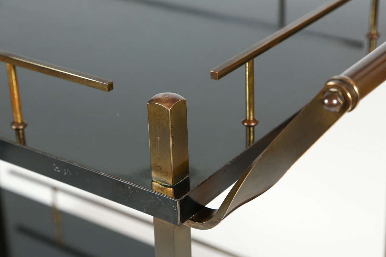 Chic Brass Bar Cart At 1stdibs