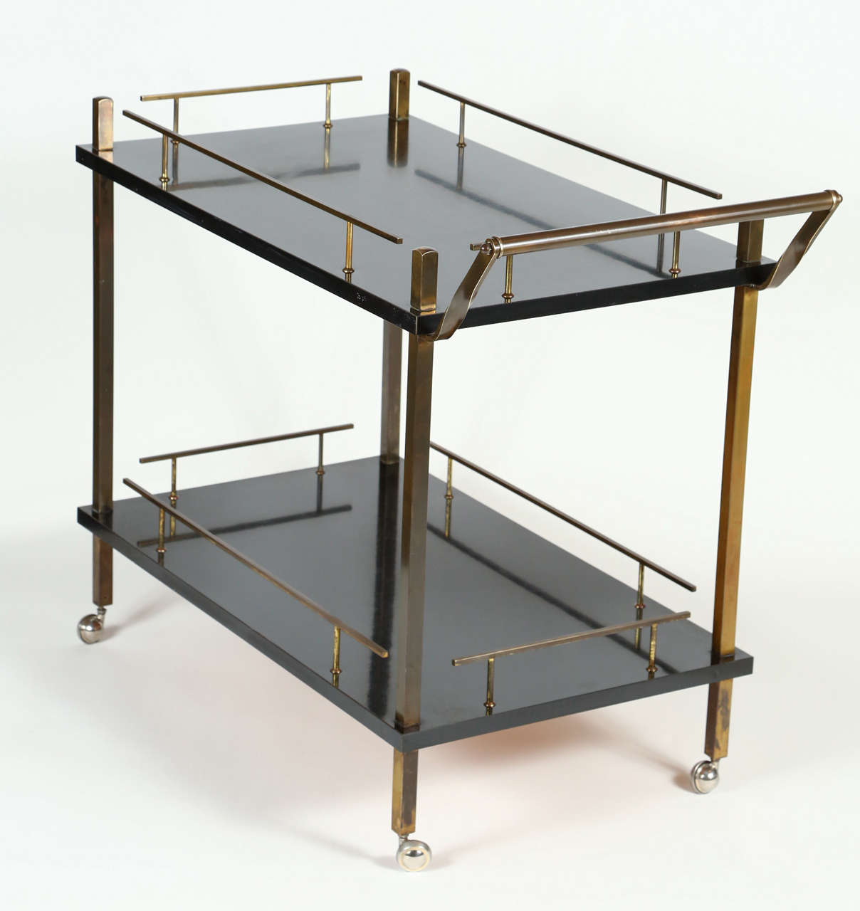 Chic Brass Bar Cart At 1stdibs