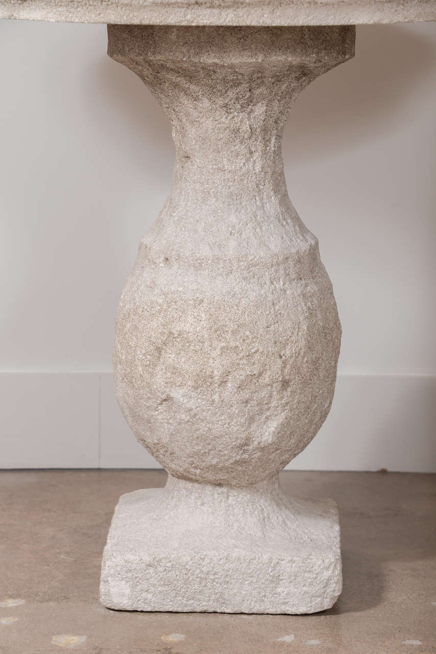 Oval Stone Pedestal Table at 1stDibs