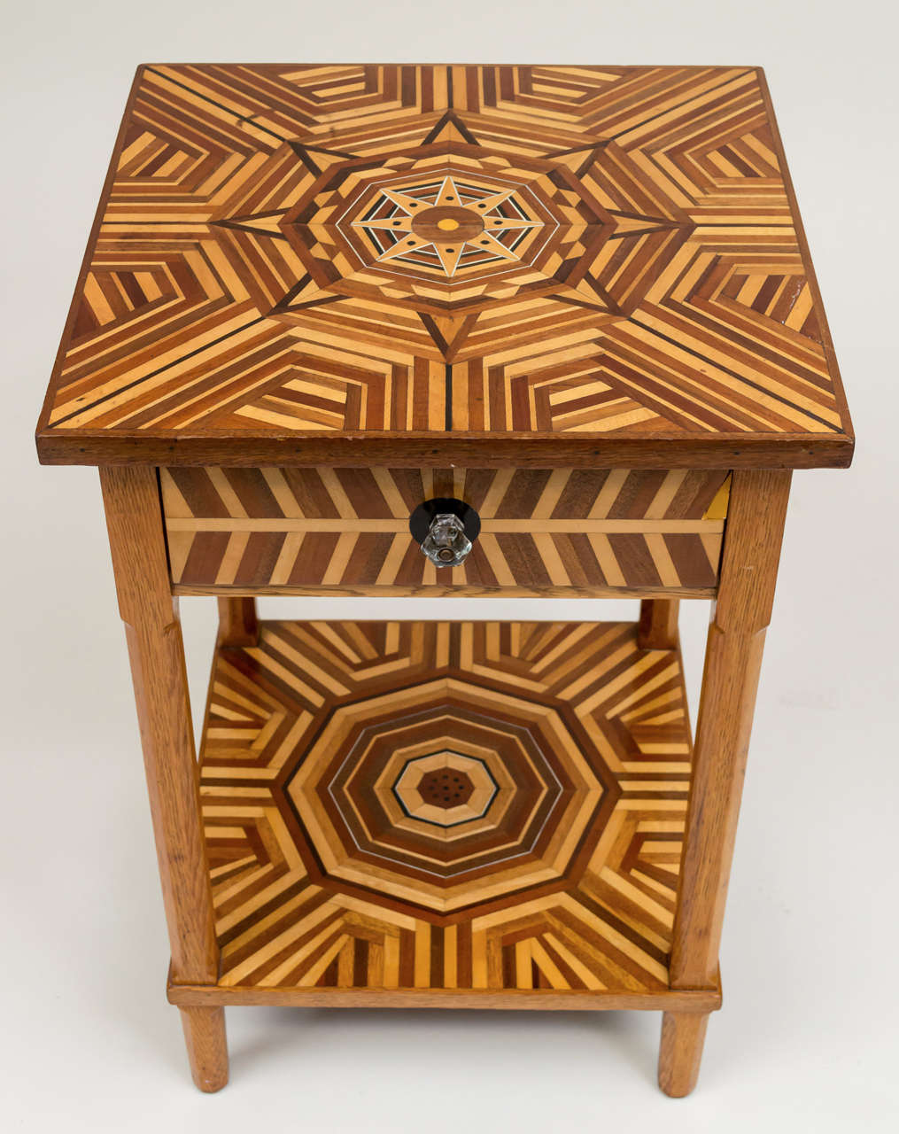American Folk Art Marquetry Side Table at 1stDibs | folk art table ...