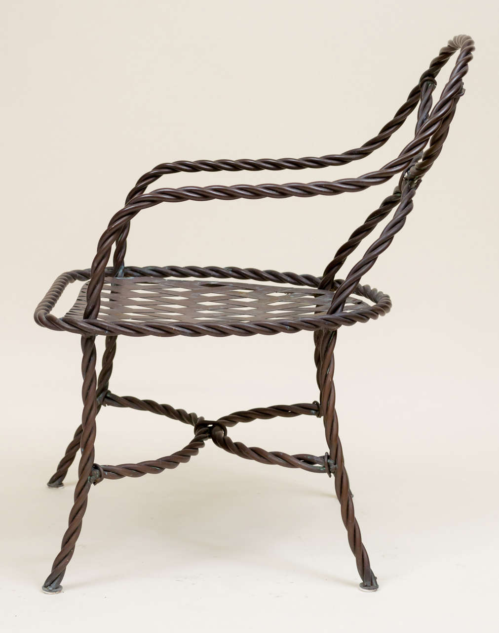 Mid-20th Century Bronze Cable Chairs For Sale at 1stDibs