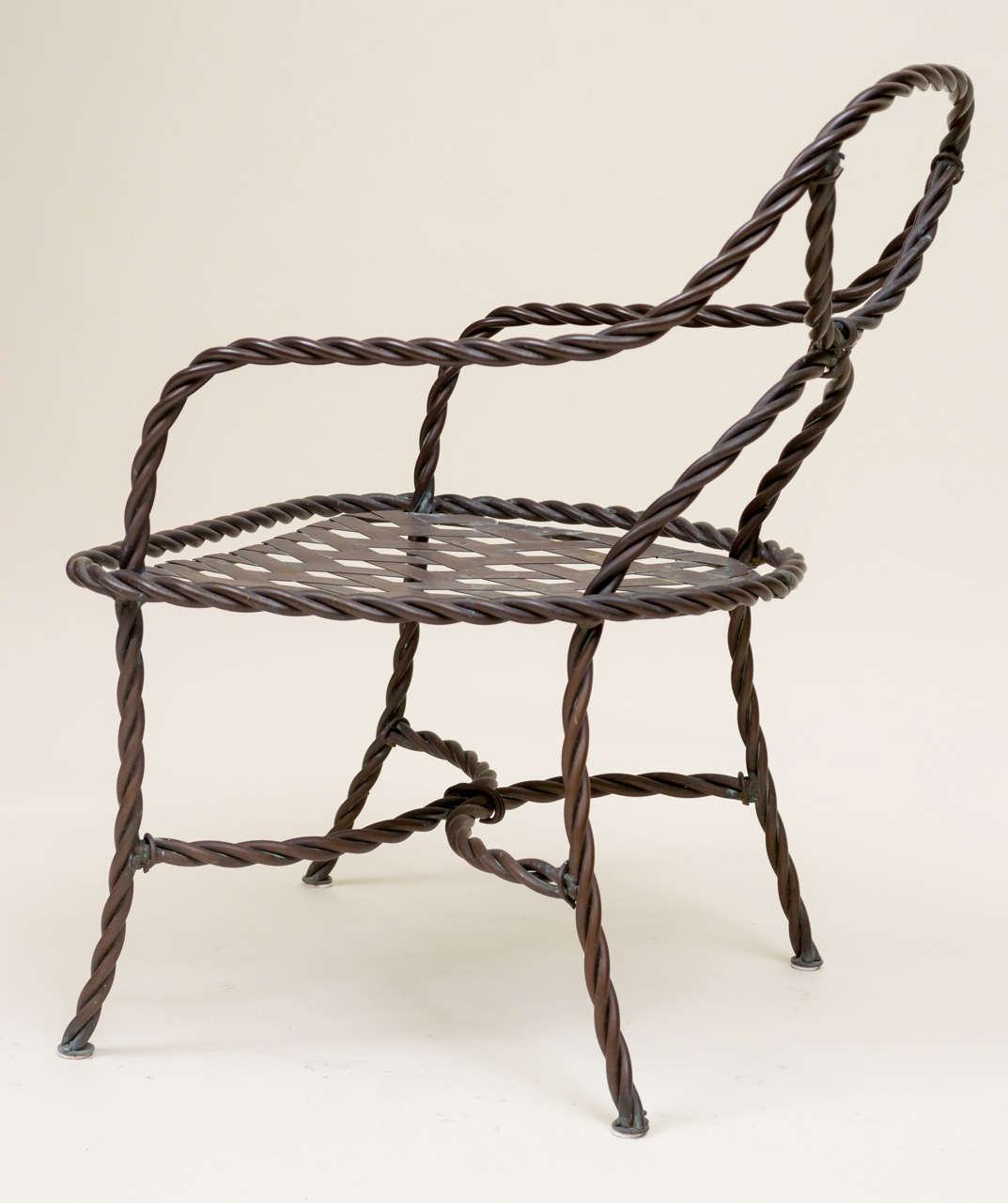 Mid-20th Century Bronze Cable Chairs For Sale at 1stDibs