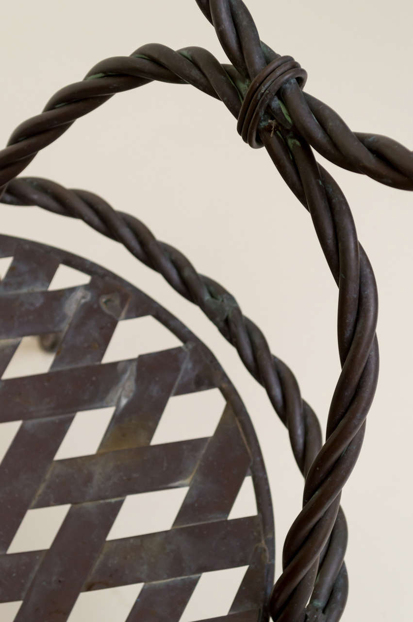 Mid-20th Century Bronze Cable Chairs For Sale at 1stDibs