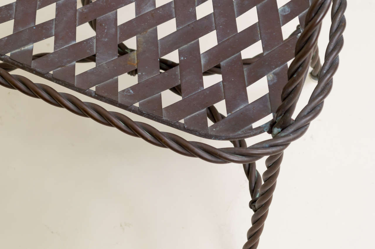 Mid-20th Century Bronze Cable Chairs For Sale at 1stDibs
