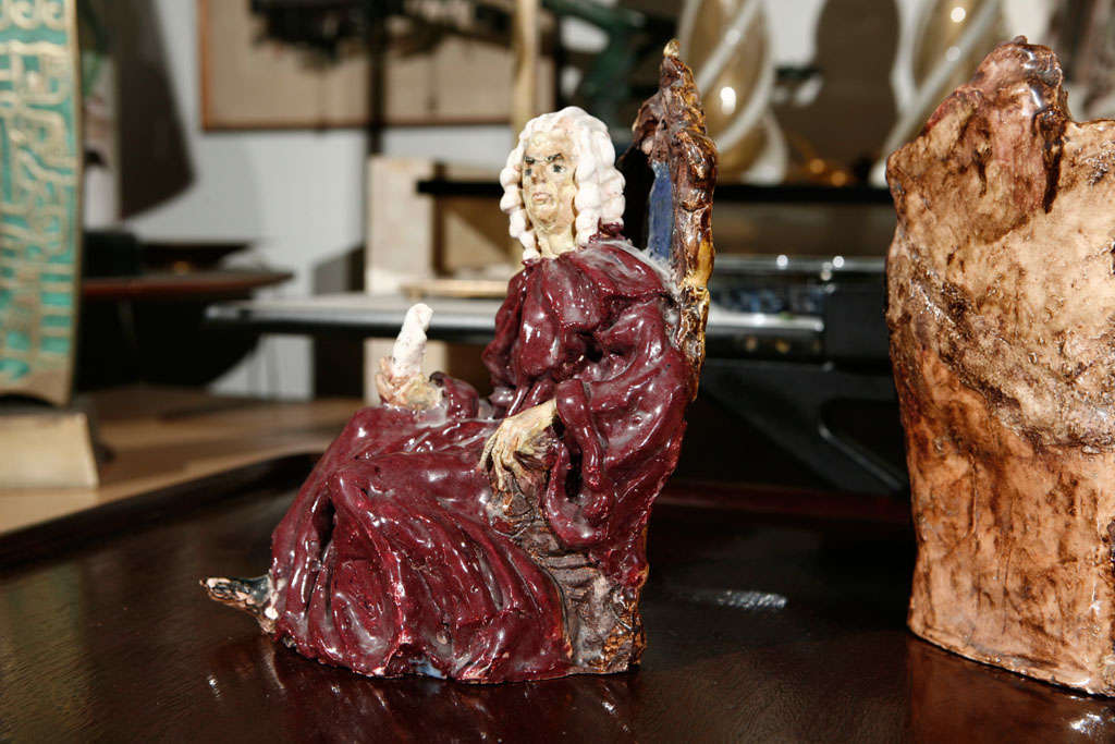 Susi Singer pair of terracotta figures, sculptures, signed. For Sale at ...