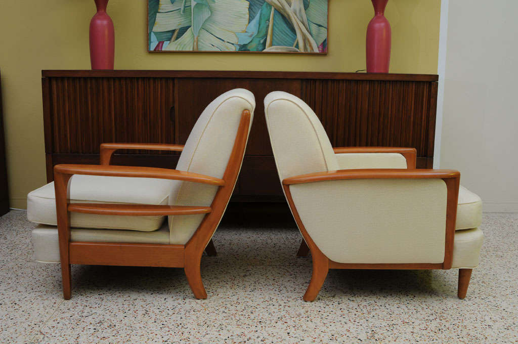 Grand Streamline Modern Heywood Wakefield Lounge Chair at 1stDibs