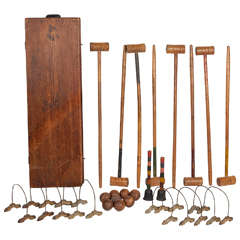 Indoor Croquet Set at 1stDibs | tabletop croquet set