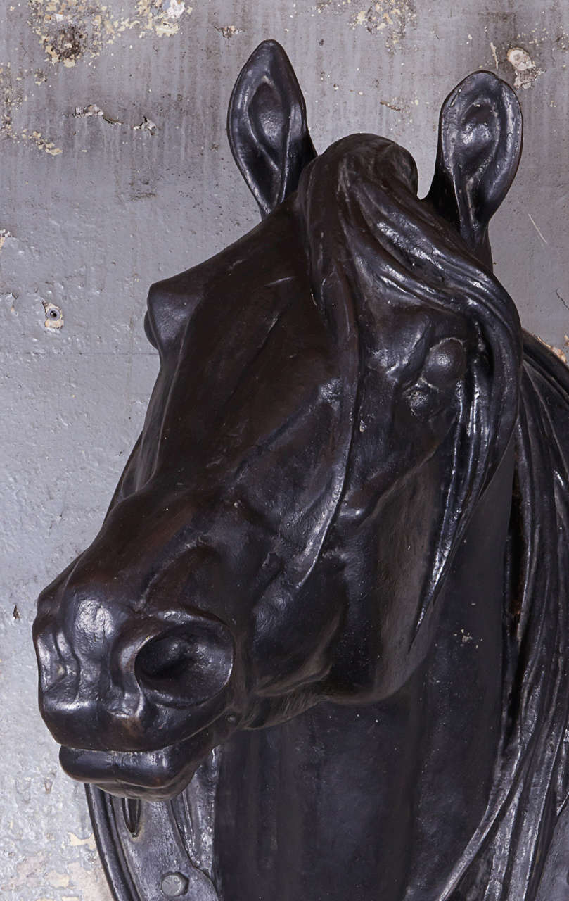 Cast Iron Horse Head For Sale at 1stDibs | iron horse heads