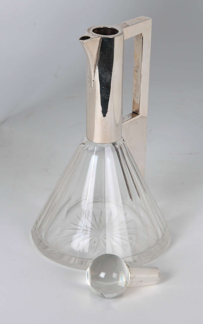 Frantisek Bibus Architectural Vienna Secession Decanter c. 1910 For ...