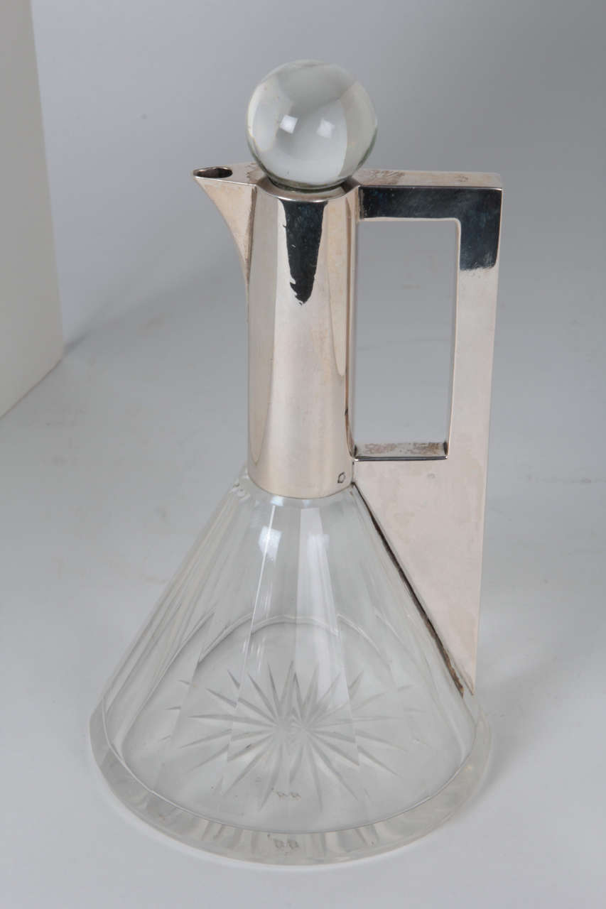 Frantisek Bibus Architectural Vienna Secession Decanter c. 1910 For ...