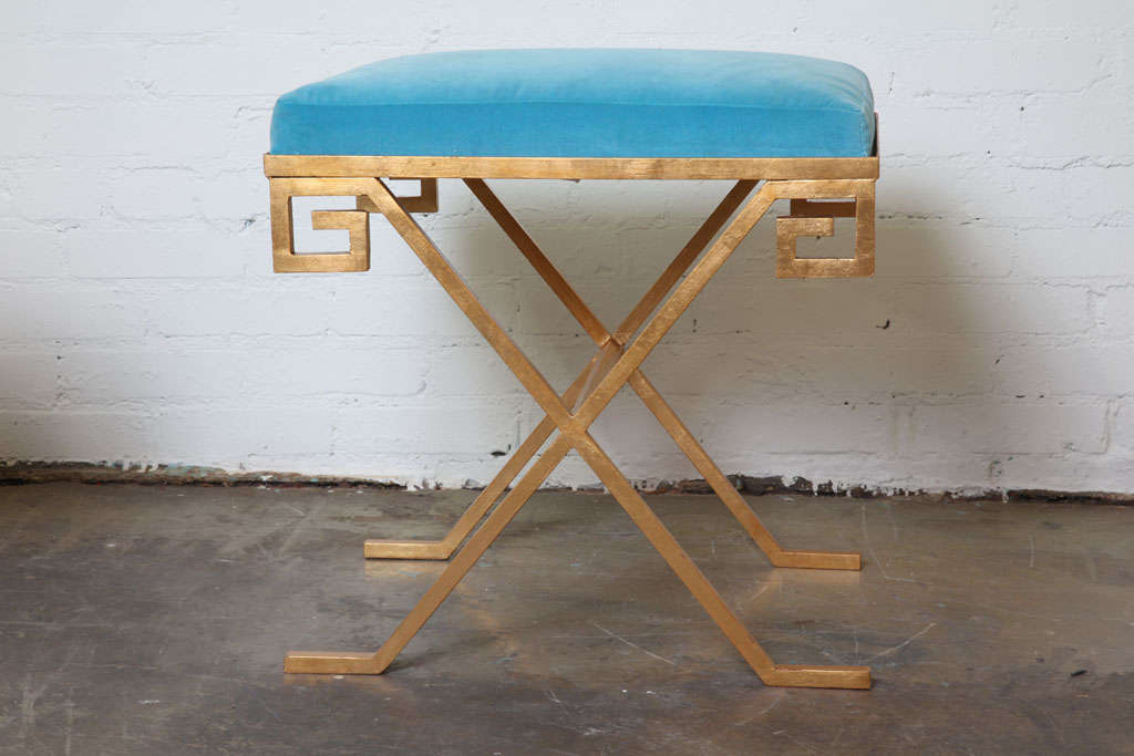 Pair of Custom Greek Key Stools For Sale at 1stDibs | greek stools ...