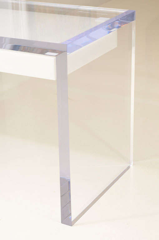 Large Lucite Writing Desk with Drawers at 1stDibs | lucite desks, glass ...