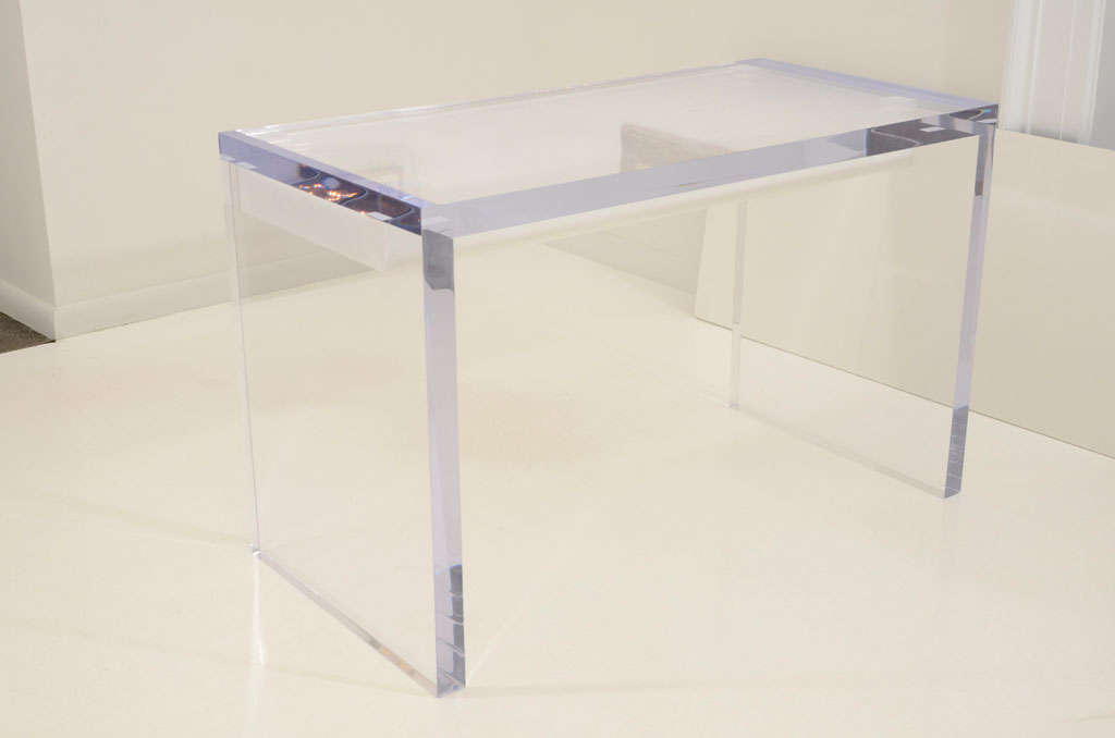 Large Lucite Writing Desk with Drawers at 1stDibs | lucite desks, glass ...