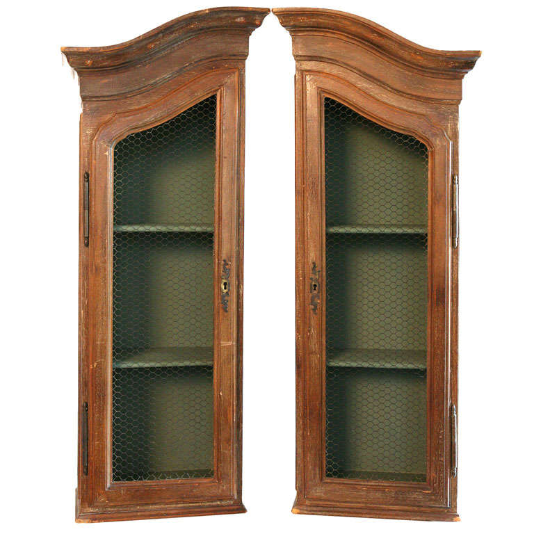 Pair of Hanging Wall Cabinets at 1stDibs